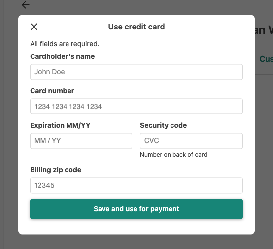 FAQS: How Vendors can manually charge a customer's credit card in ...